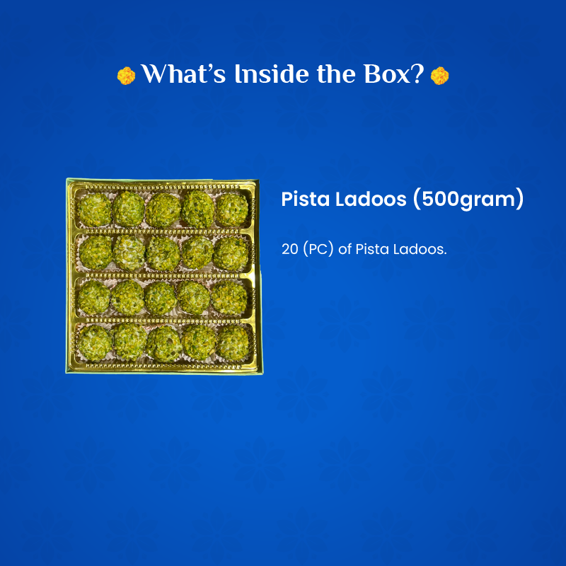 Assorted Pista Ladoo Box - 500 Gram | Sweet Gift Box – Kamdhenu Mishti